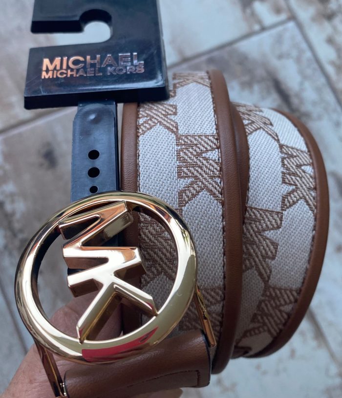 Cinturon Café Hebilla Dorada Michael Kors – Eliusa